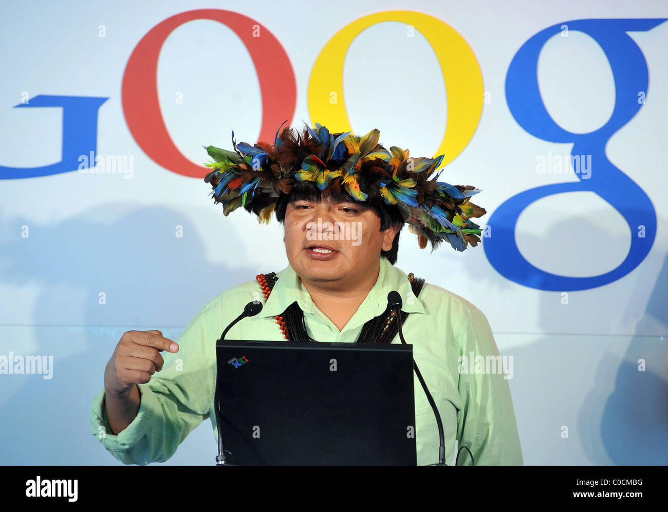 Chief Almir Surui The launch of Google Earth Outreach held at Belgrave ...