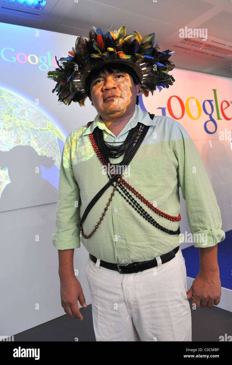Chief Almir Surui The launch of Google Earth Outreach held at Belgrave ...