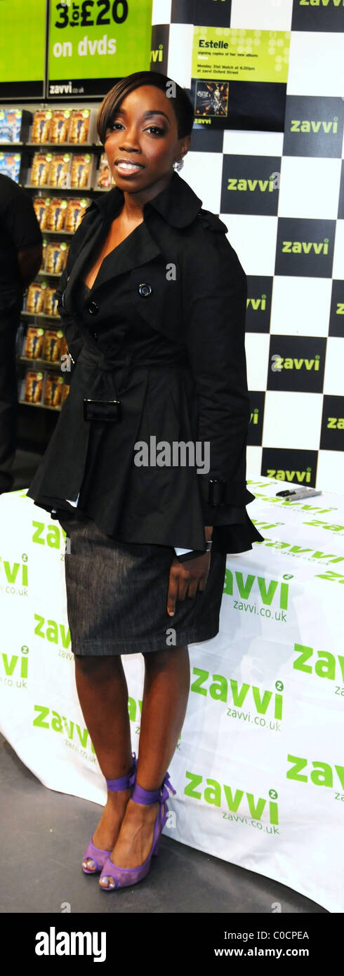 British Singer/Rapper Estelle signs copies of her new album 'Shine' at ...