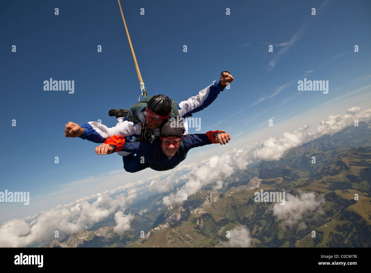 Tandem skydivers having fun hi-res stock photography and images - Alamy