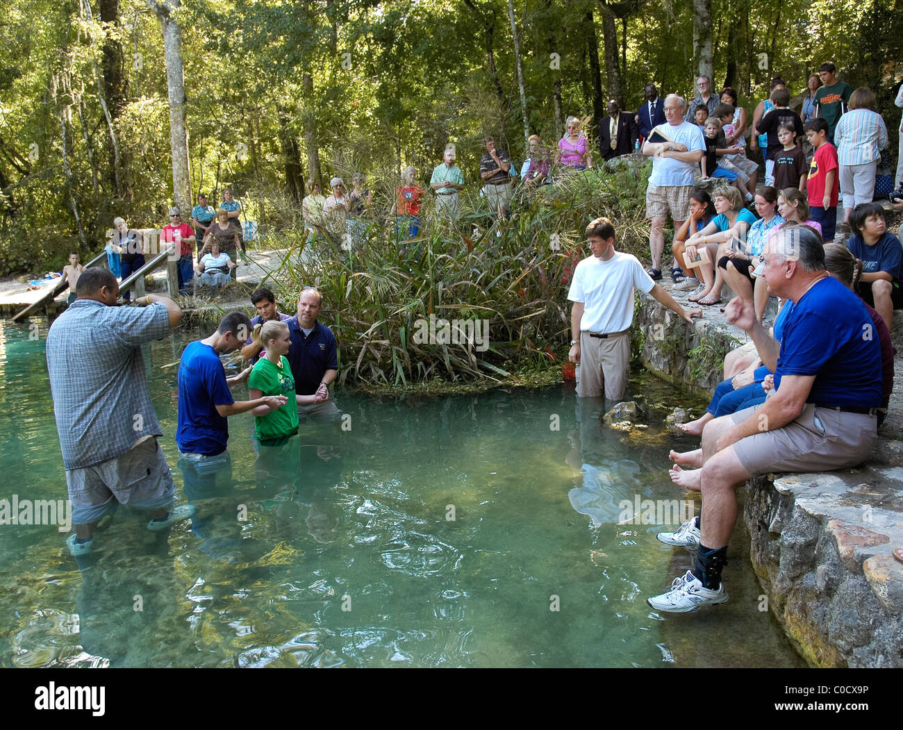 public baptism event taking place at Ichetucknee Springs State Park ...