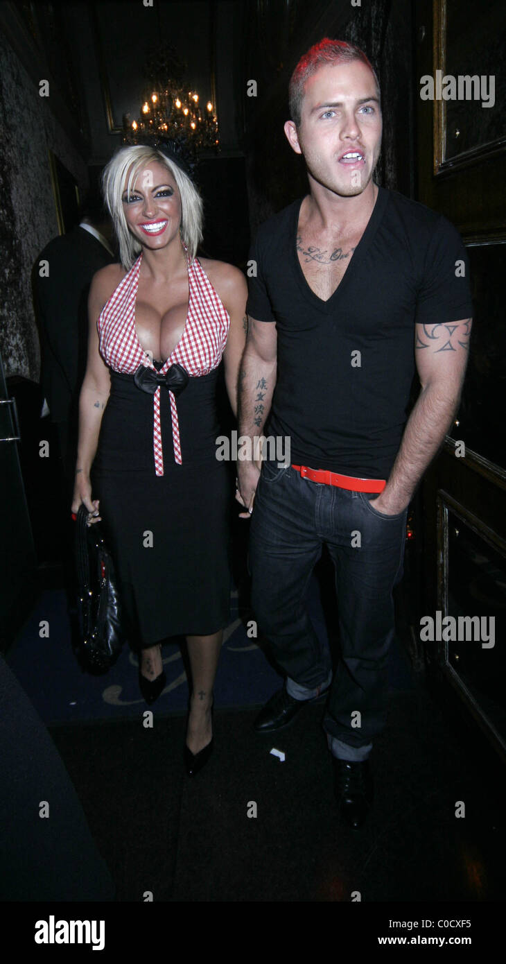 Jodie Marsh at the Cafe de Paris London, England - 21.04.08 Stock Photo ...