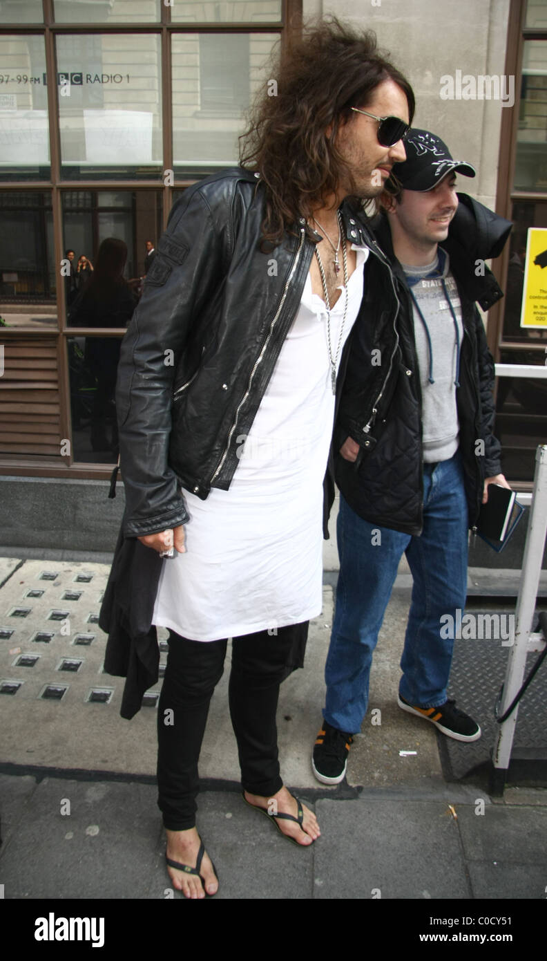 Russell Brand Leaves BBC Radio 1 making time to pose of picture and ...