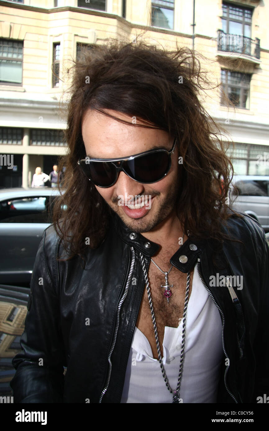 Russell Brand Leaves BBC Radio 1 making time to pose of picture and ...