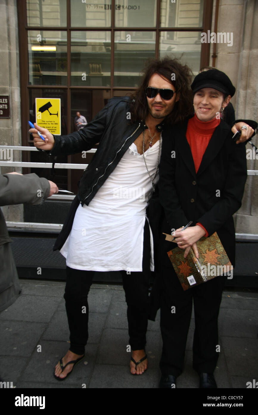 Russell Brand Leaves BBC Radio 1 making time to pose of picture and ...