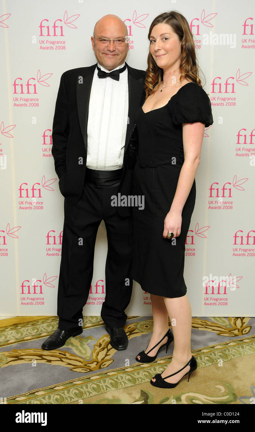 Gregg Wallace and guest Fifi fragrance awards 2008 at the Dorchester ...