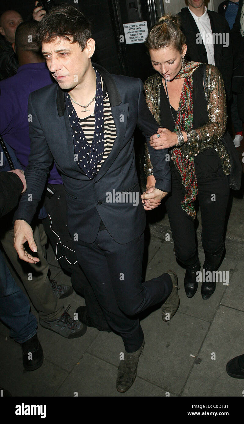 Jamie hince and his girlfriend kate moss leaving koko nightclub hi-res ...