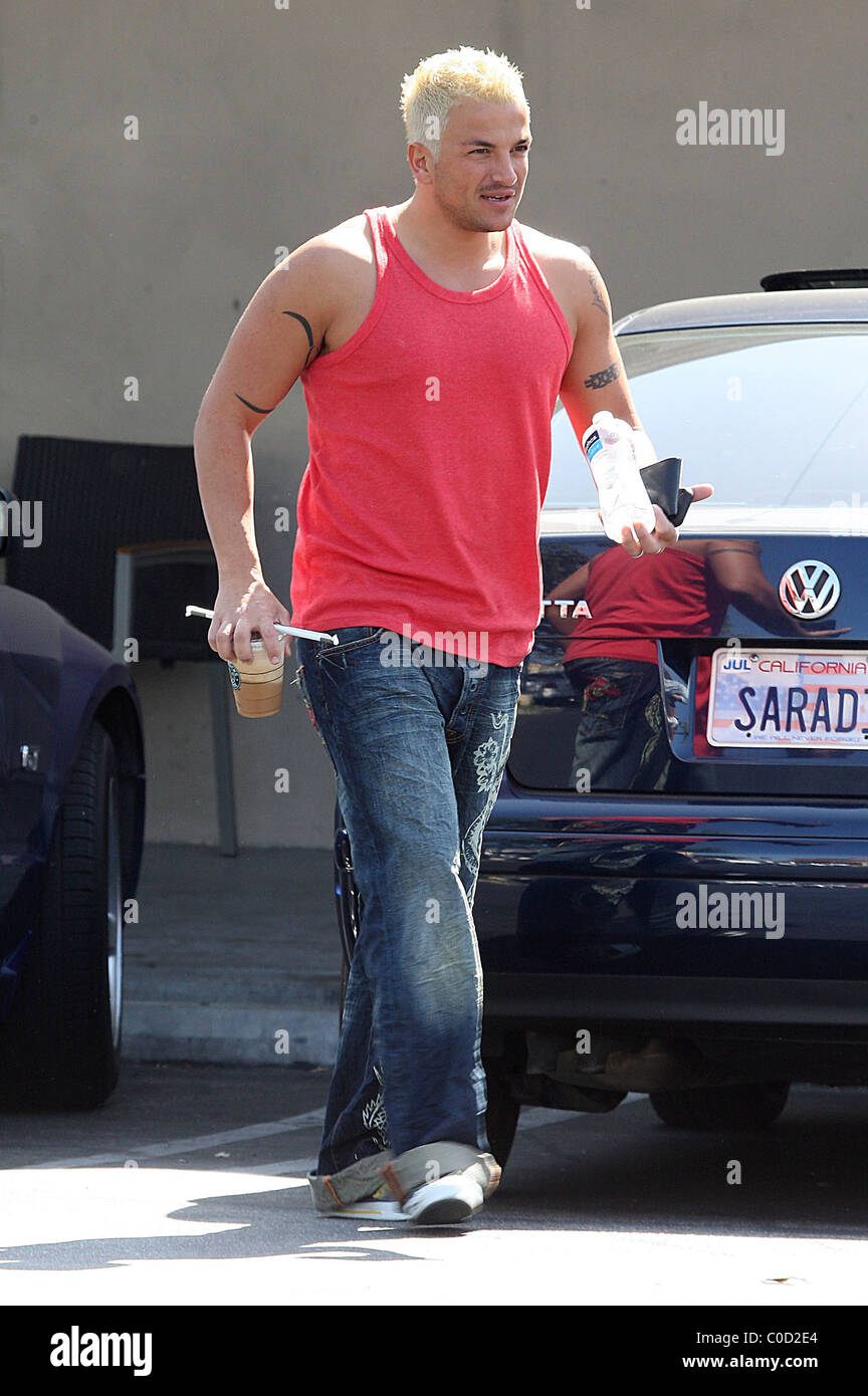 Peter Andre leaving Starbucks Los Angeles, California Agent 47 Stock ...
