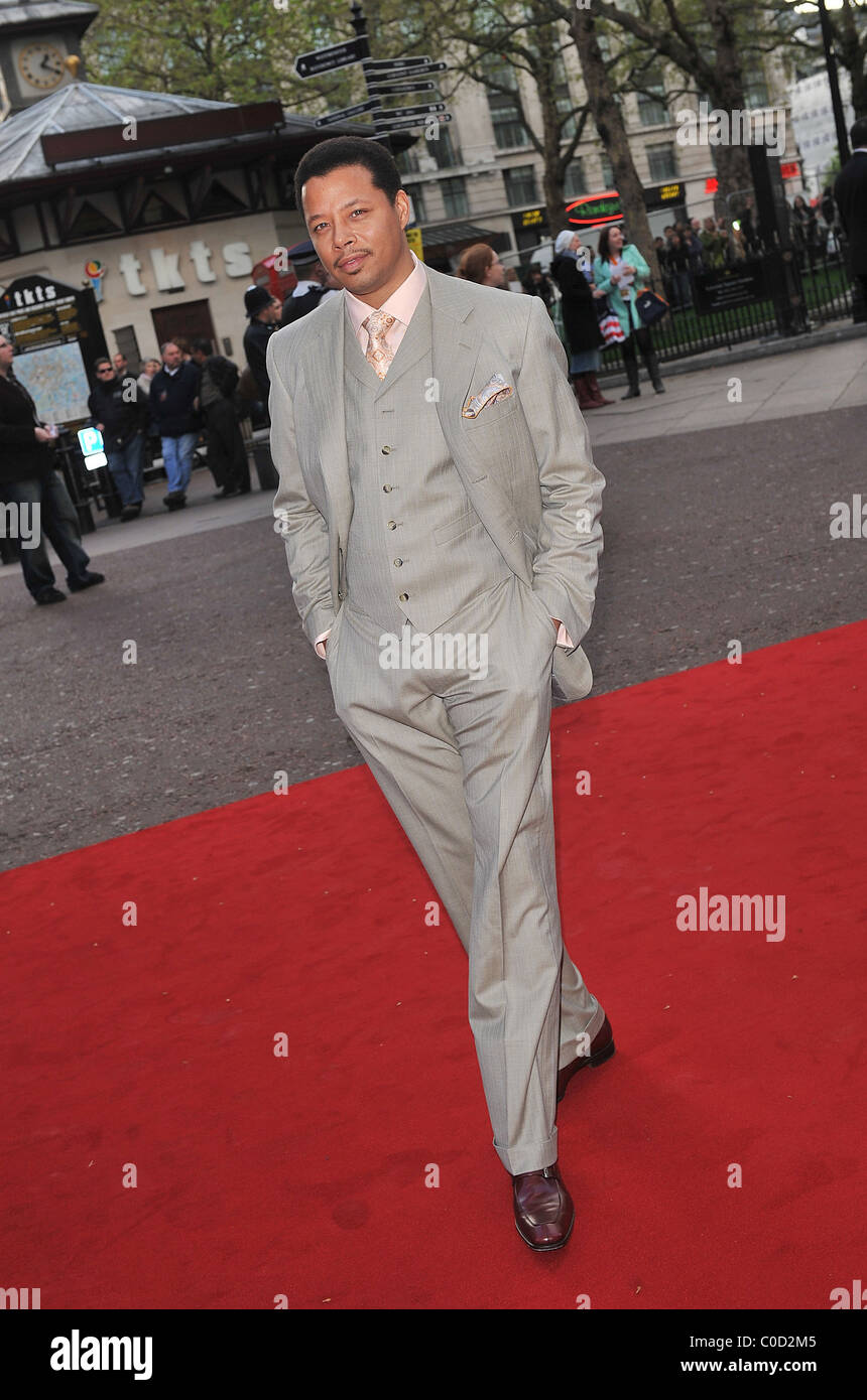 Terrence Howard UK film premiere of 'Iron Man' at Odeon Leicester ...