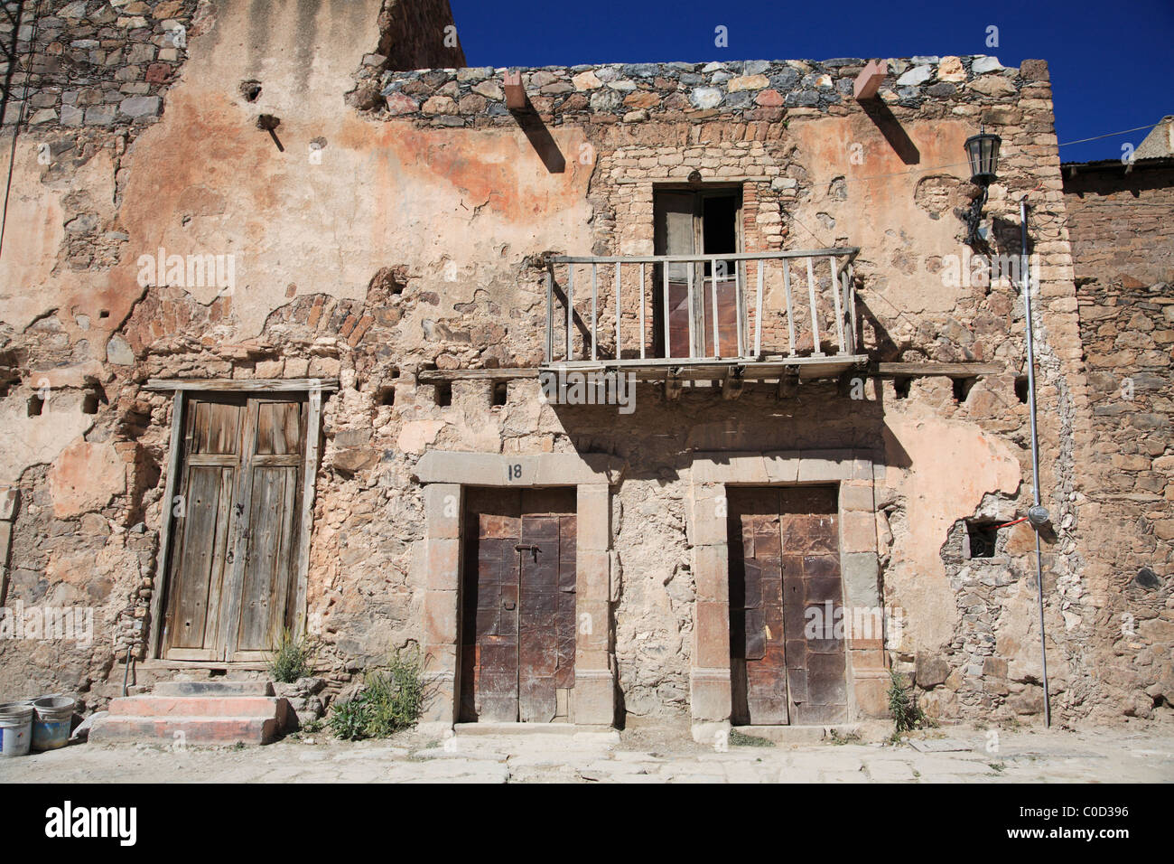 Abandoned building Real de Catorce a former silver mining town now ...