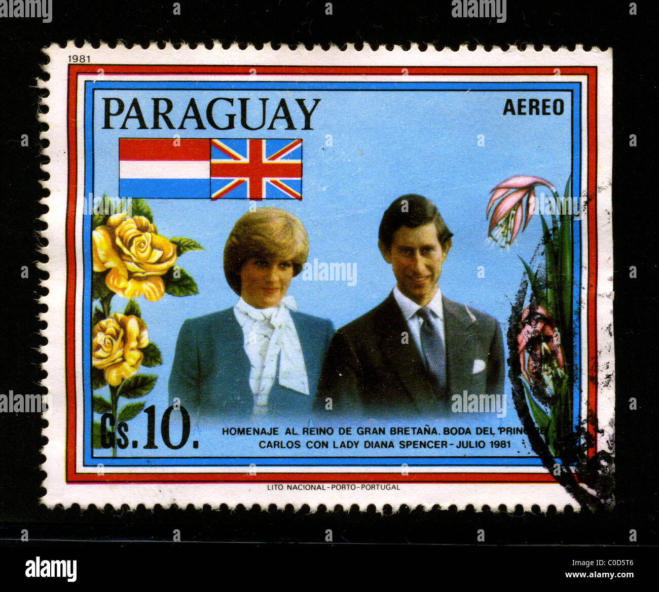Prince charles and diana wedding stamp hi-res stock photography and ...