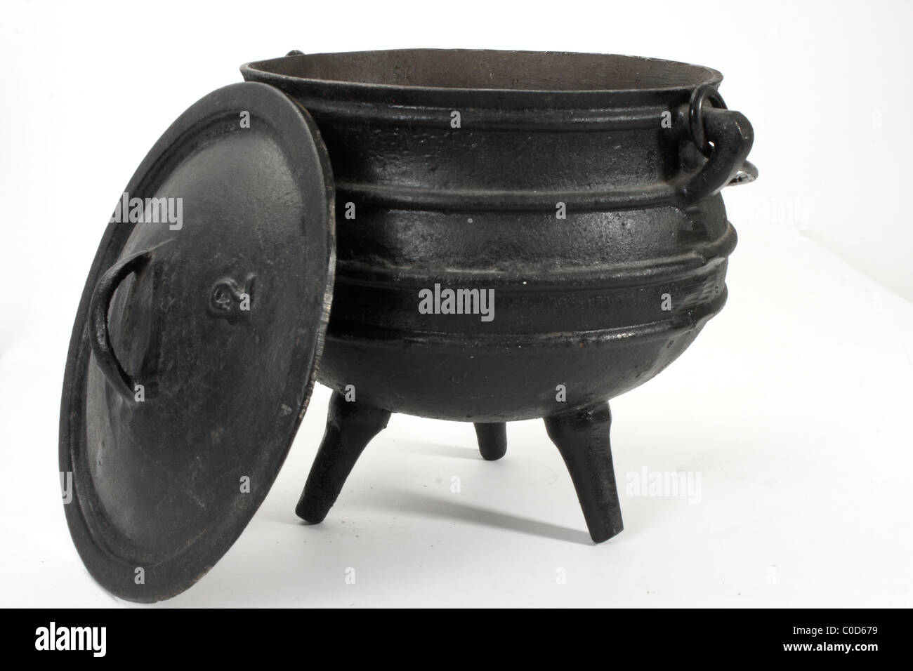 A Halloween Wicca Pagan cast iron cauldron Stock Photo - Alamy