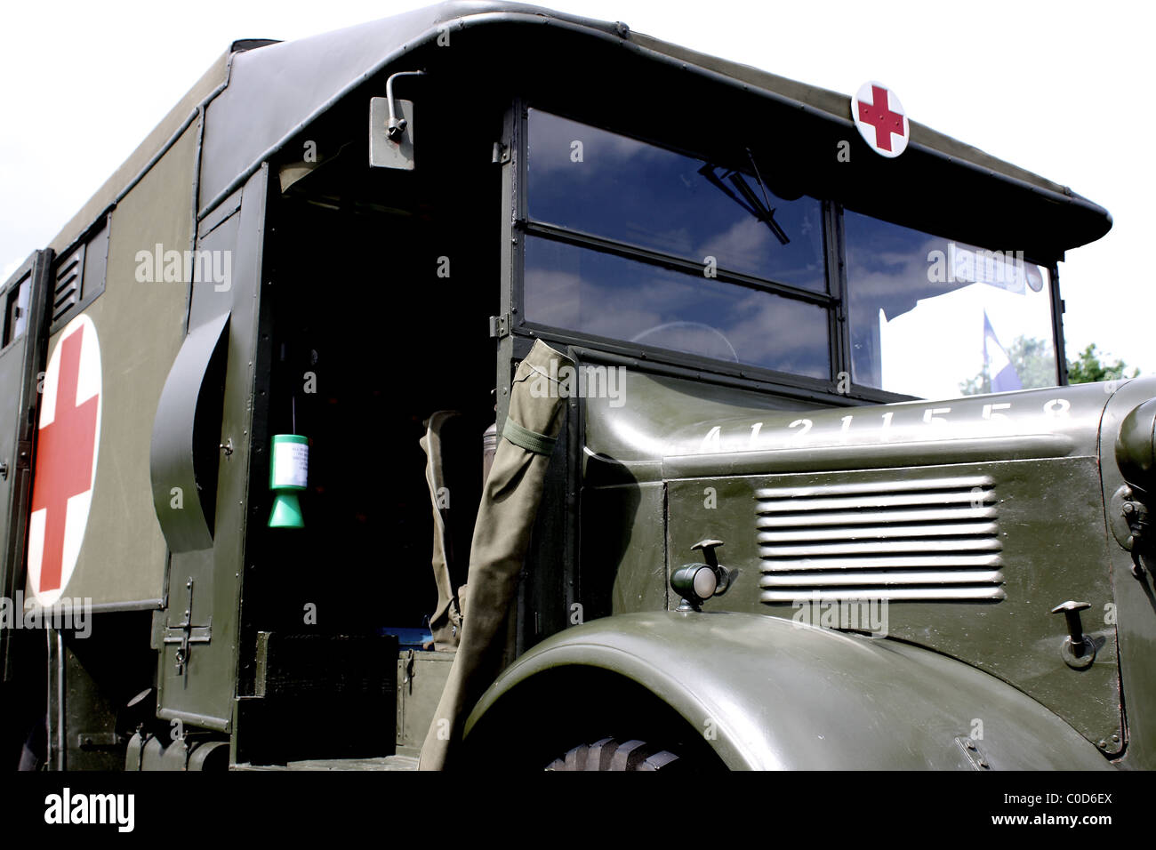 A Red Cross military army truck van Stock Photo - Alamy
