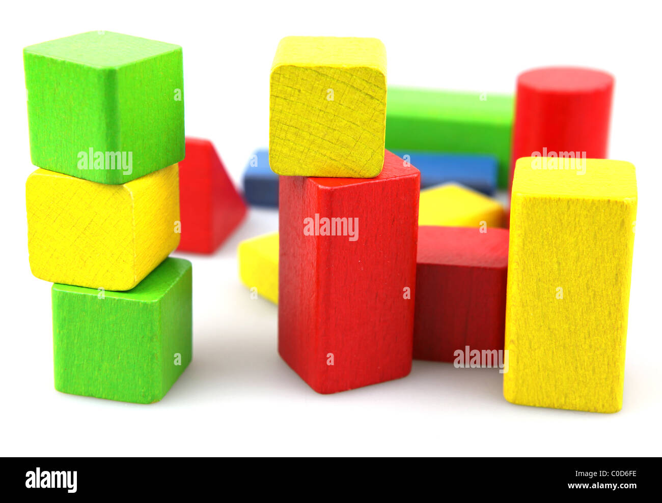 Child building block tower hi-res stock photography and images - Alamy
