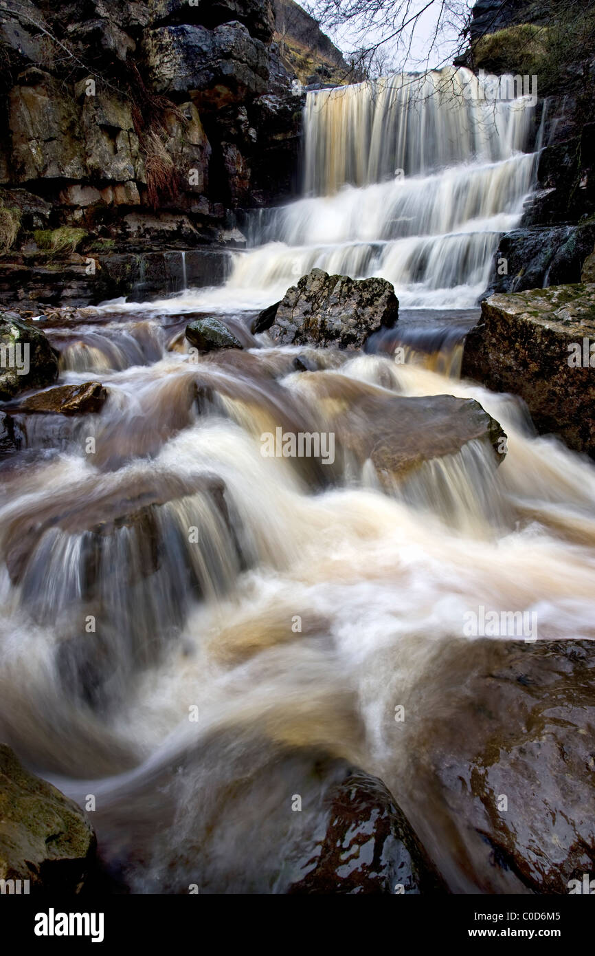 Swinner Gill Waterfalls, Swaledale, Yorkshire Dales, England Stock ...