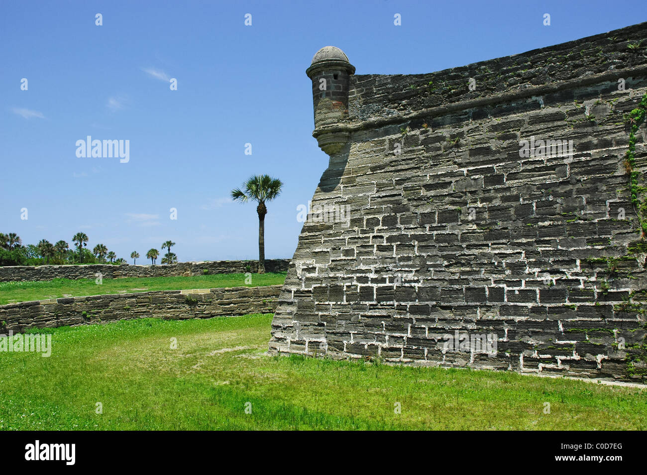 St. Augustine Florida the old Spanish fort Castillo de San Marcos ...