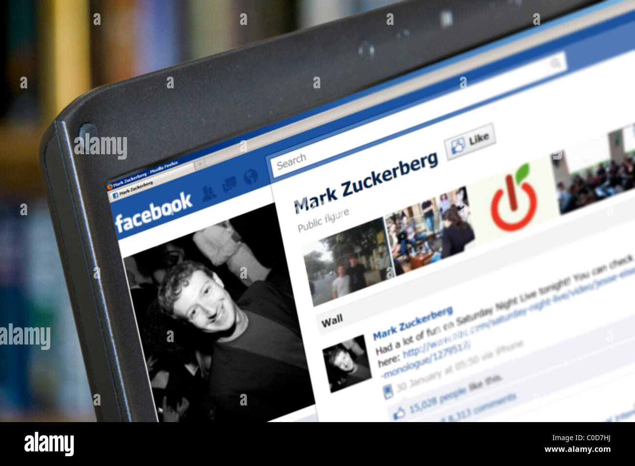 Mark Zuckerberg's (founder of Facebook) page on the Facebook social ...