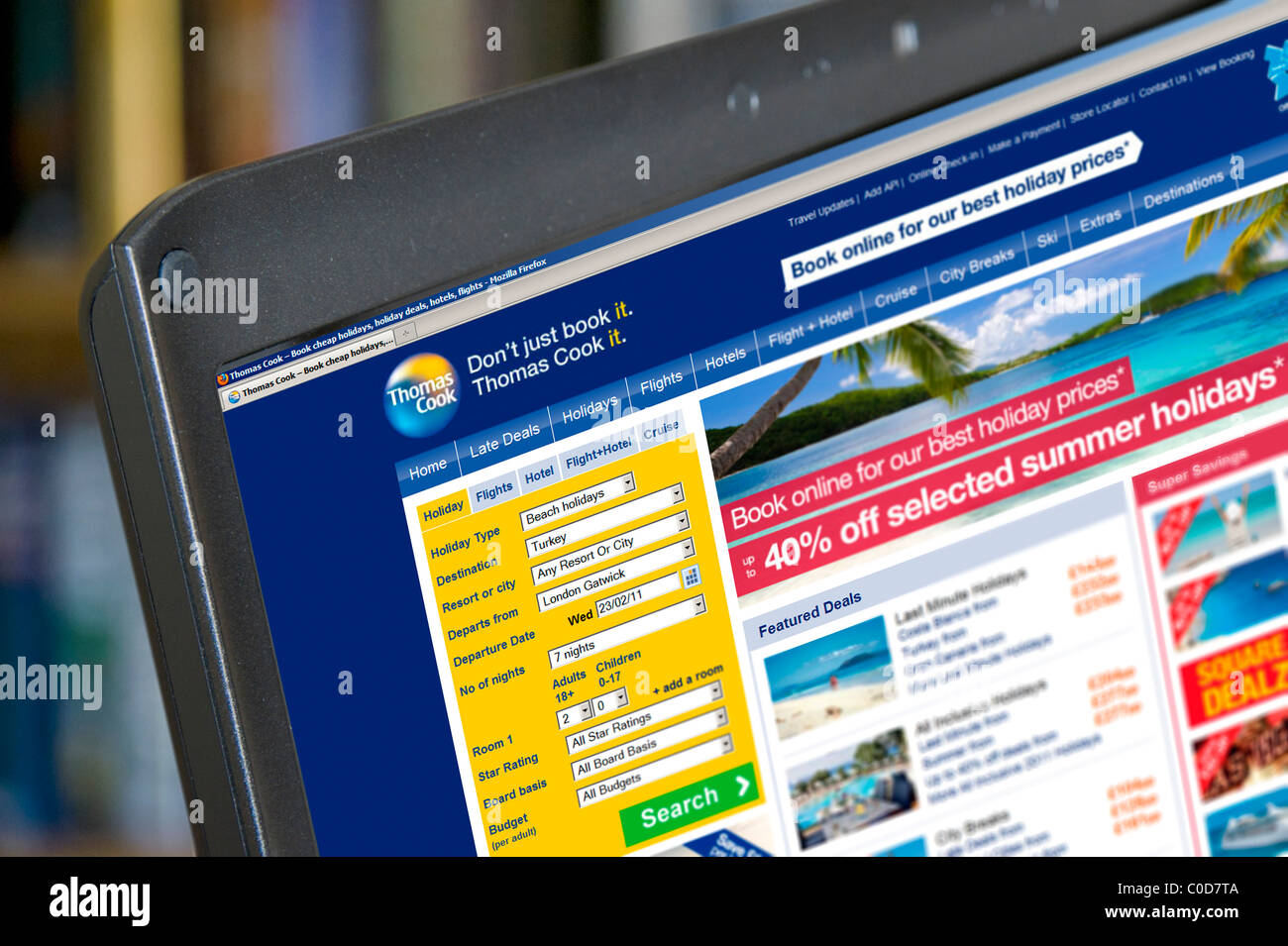 The thomas cook website hi-res stock photography and images - Alamy