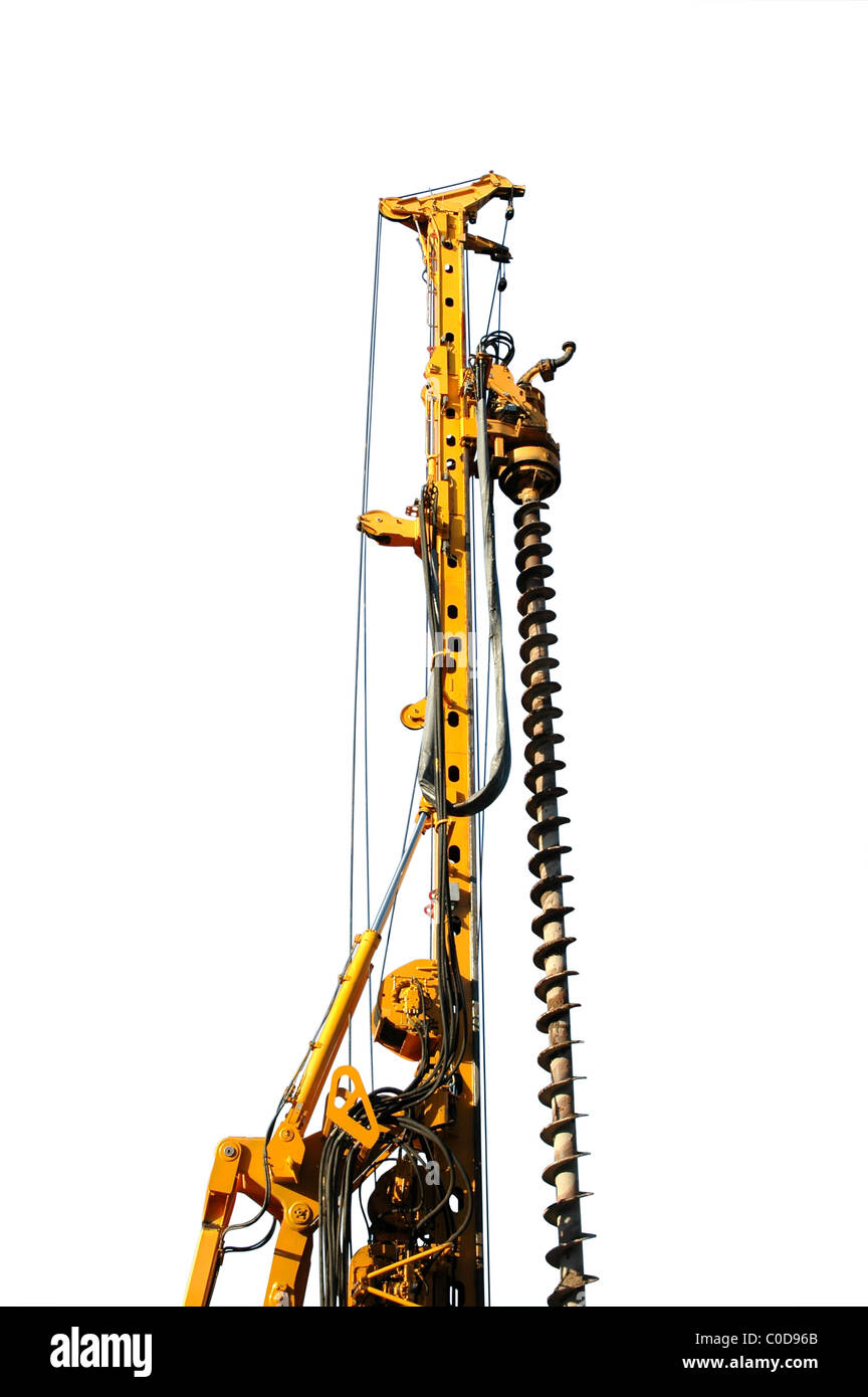 Yellow drill rig drilling hi-res stock photography and images - Alamy