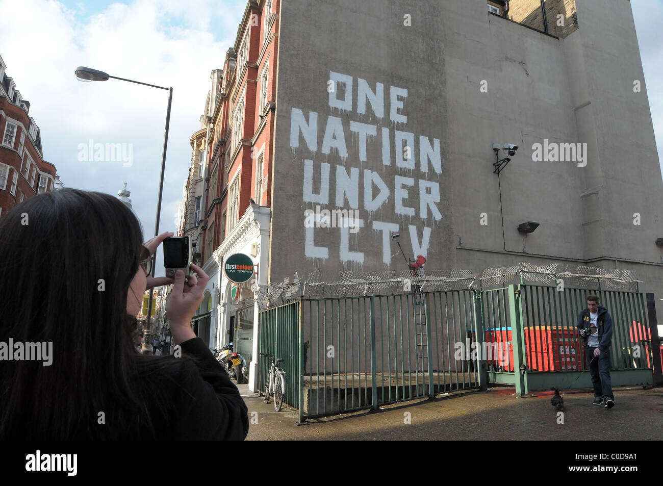 A new Banksy mural 'One Nation Under CCTV' painted next to a CCTV ...
