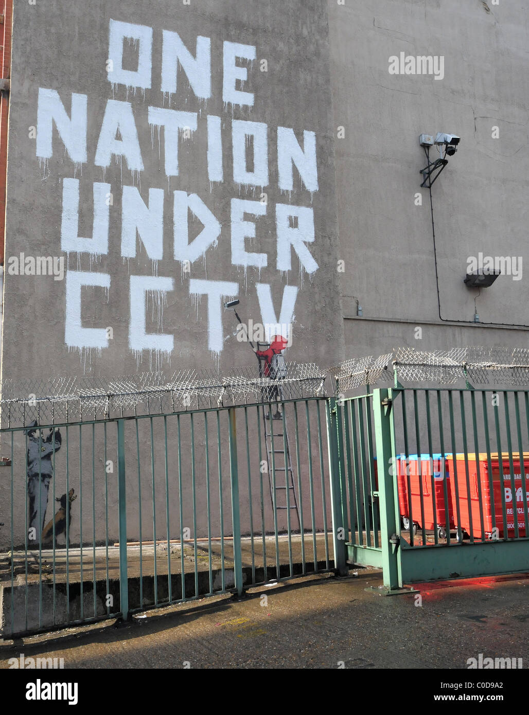 A new Banksy mural 'One Nation Under CCTV' painted next to a CCTV ...