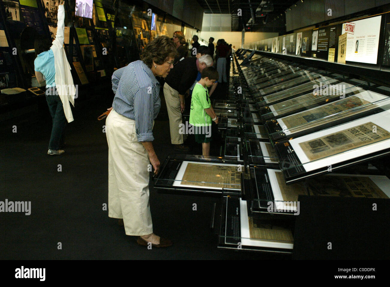 The Newseum re-opened at its new location. Exhibits include the history ...