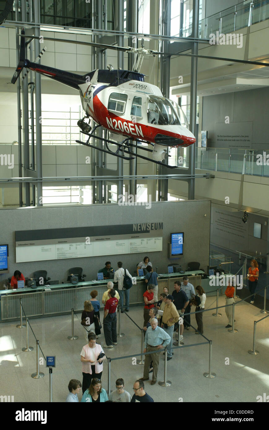The Newseum re-opened at its new location. Exhibits include the history ...