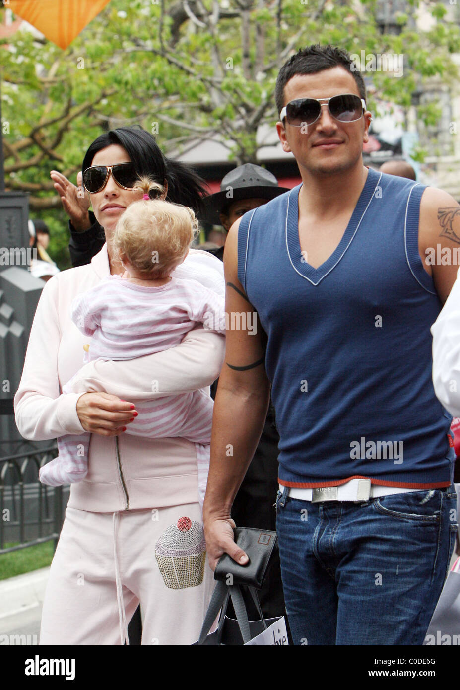 Katie Price and Peter Andre with their daughter Princess Tiáamii at the ...