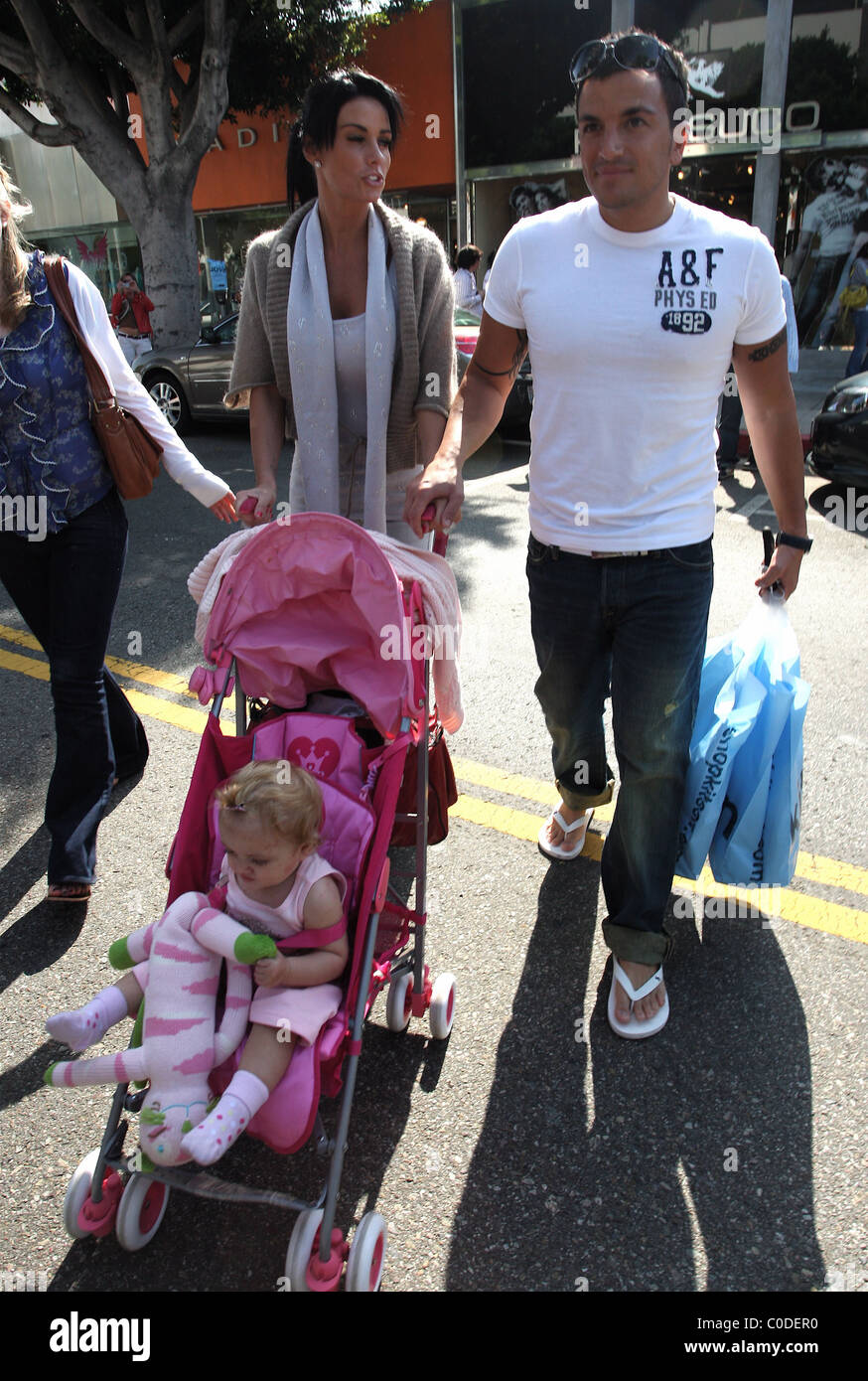 Jordan aka Katie Price and Peter Andre and daughter Princess Tiáamii ...