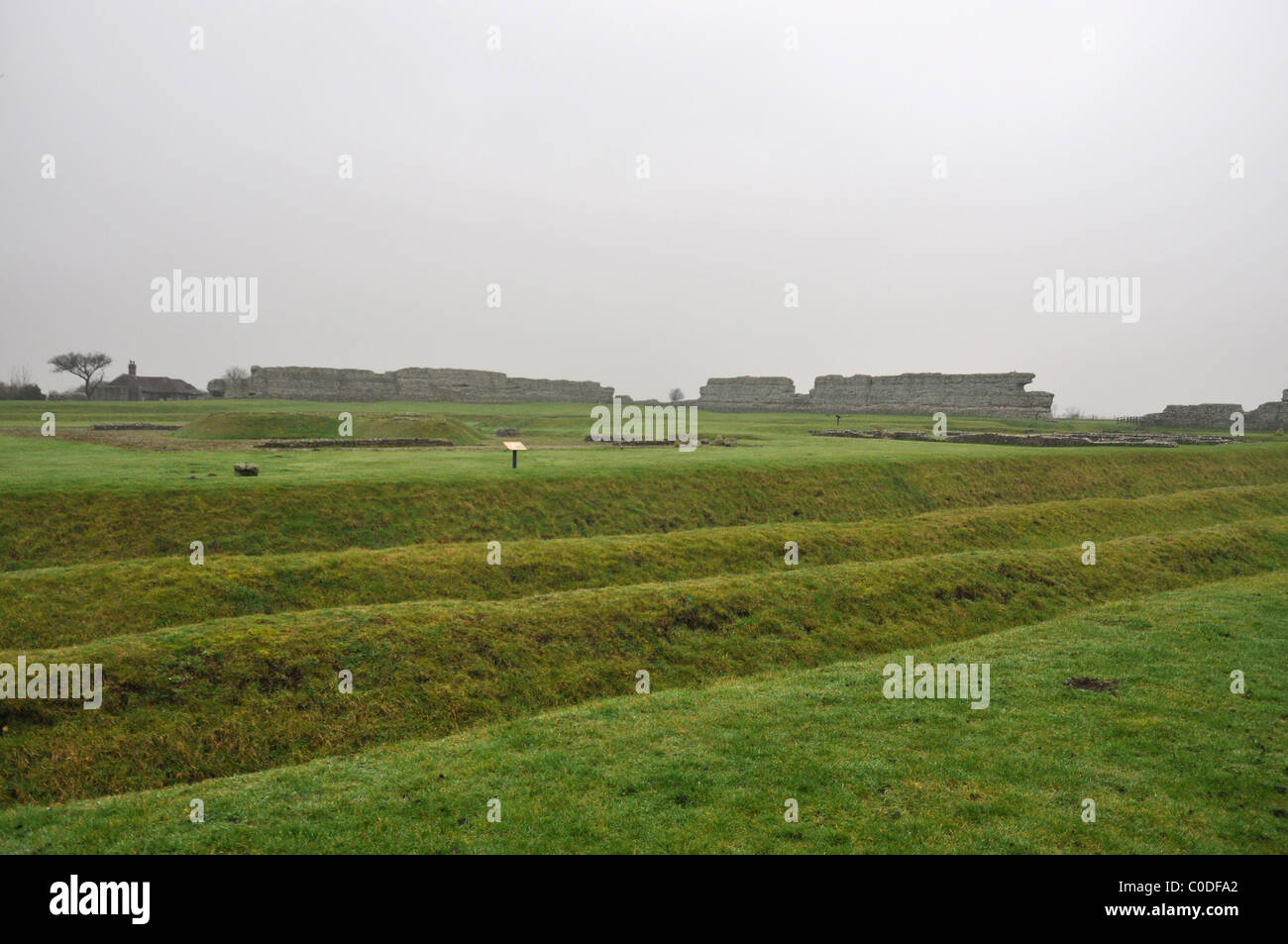 Roman fort richborough Kent england UK the place were the romans first ...