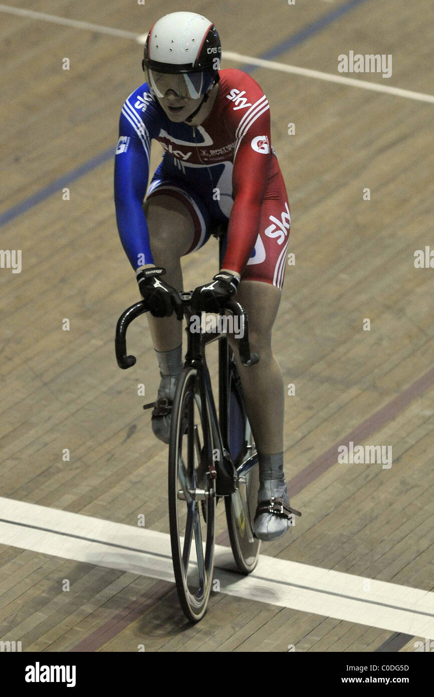 Womens Sprint. UCI cup Manchester Velodrome uk Stock Photo - Alamy