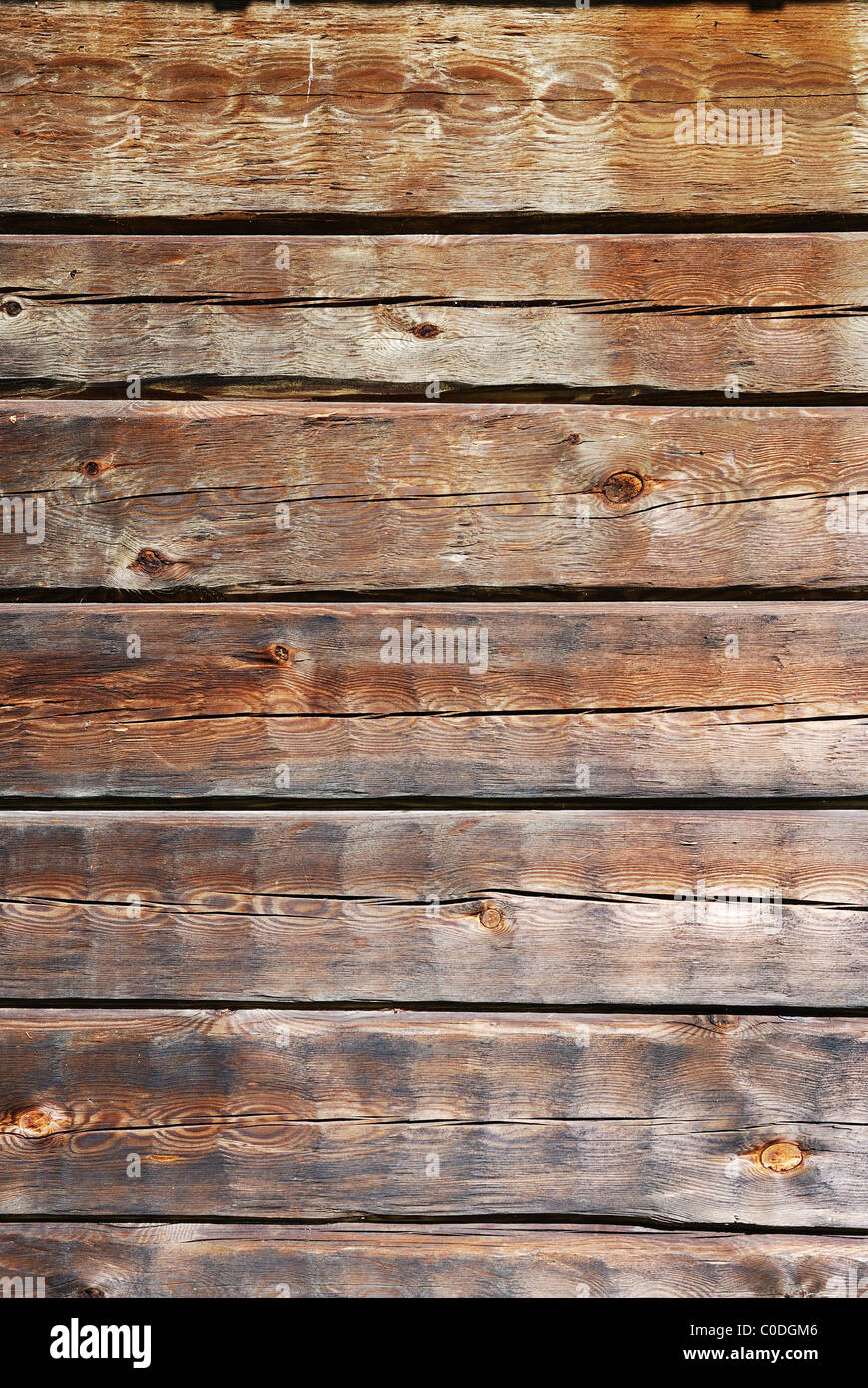 Timber wall of old wooden house Stock Photo - Alamy