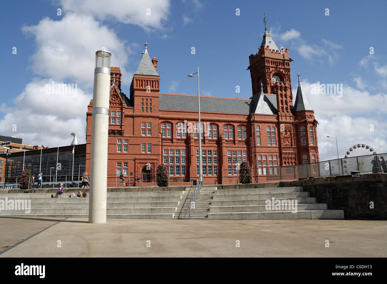 The Pierhead Building in Cardiff Bay Oval Basin, Wales UK, Welsh grade ...