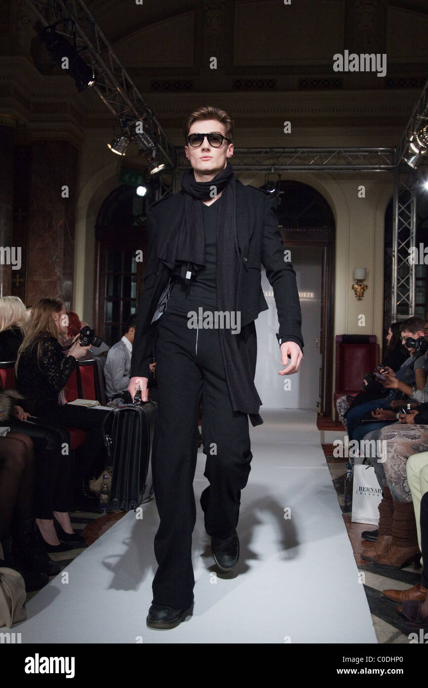 London Fashion Week, Collection by Welsh designer Elliott J Frieze ...
