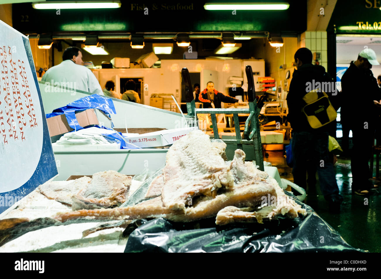 Billings Gate fish Market 24/12/08,London Stock Photo - Alamy