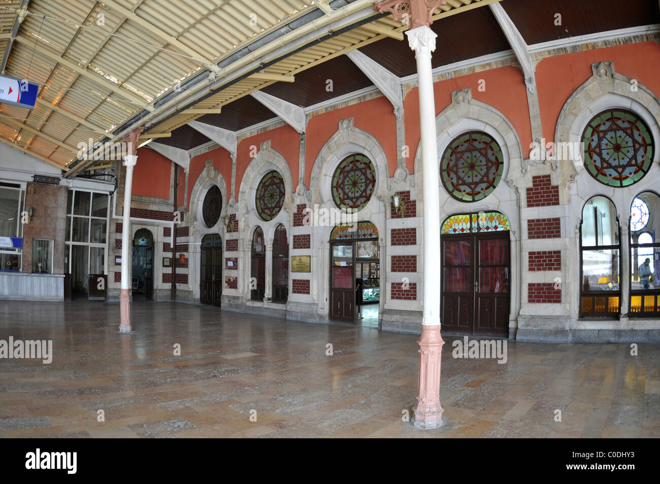 Istanbul train station interior Stock Photo - Alamy
