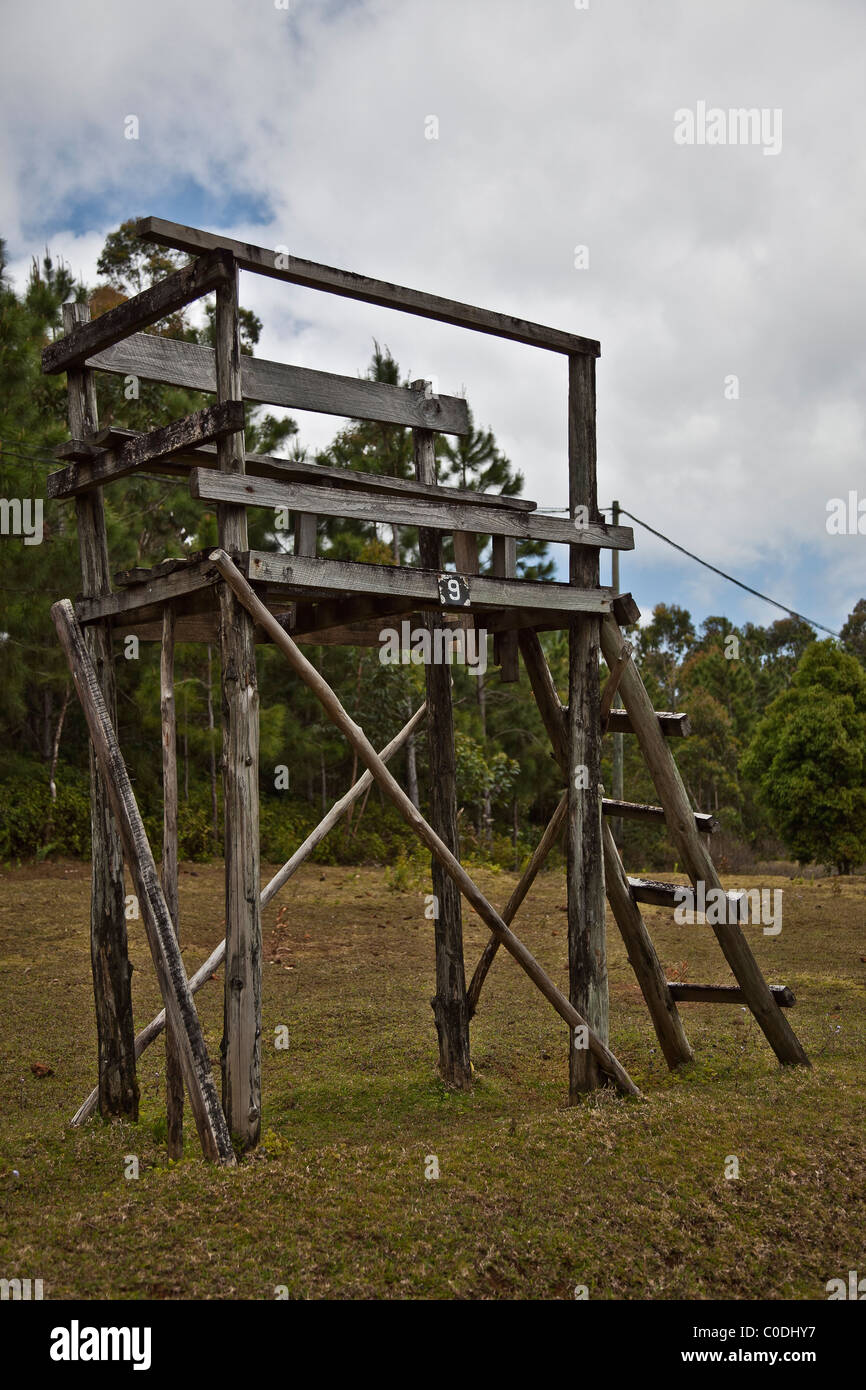 Hunting stand for deer and boar hunting, vertical Stock Photo - Alamy