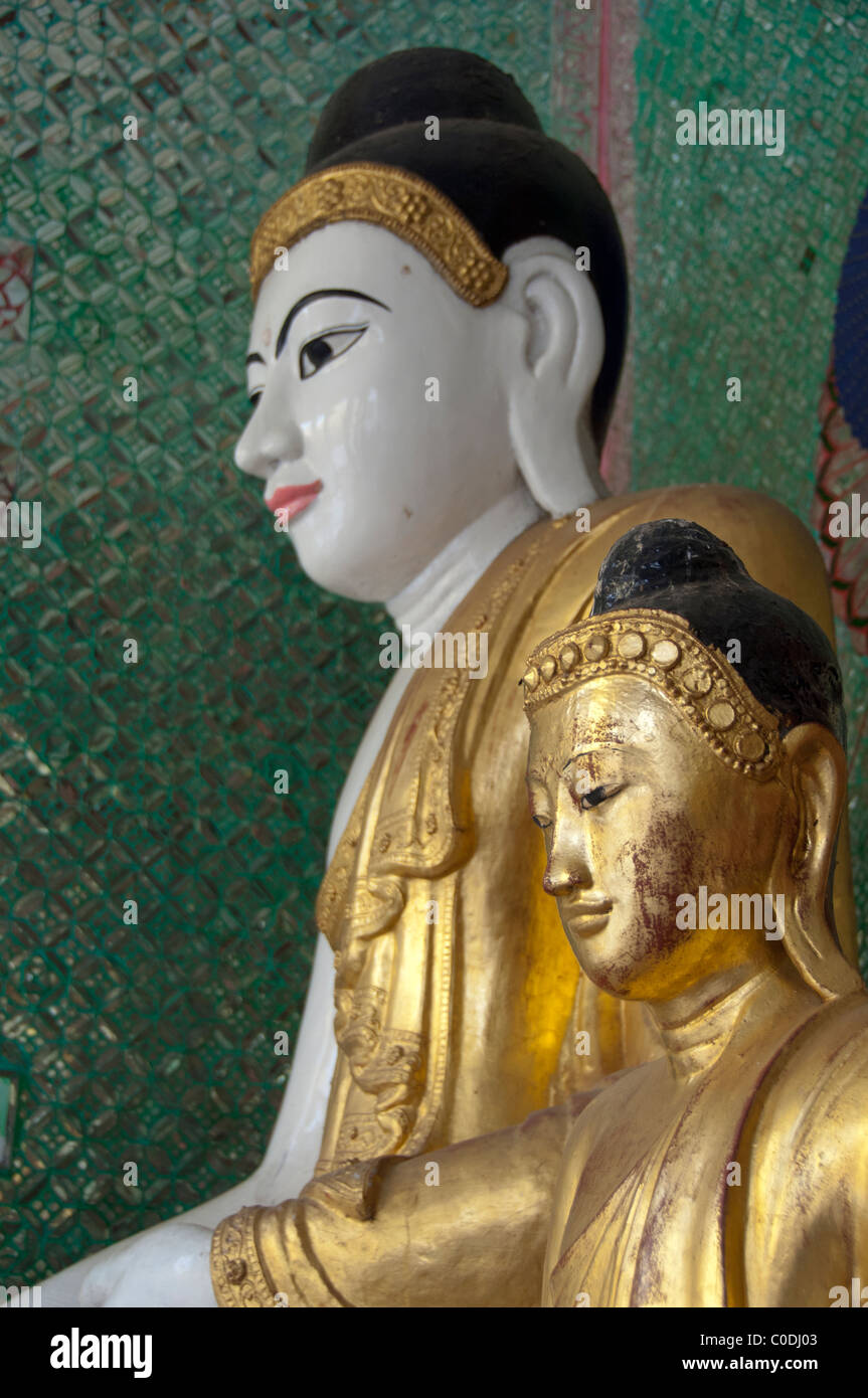 Myanmar (aka Burma), Yangon (aka Rangoon). Stupa Shewedagon, Buddha ...