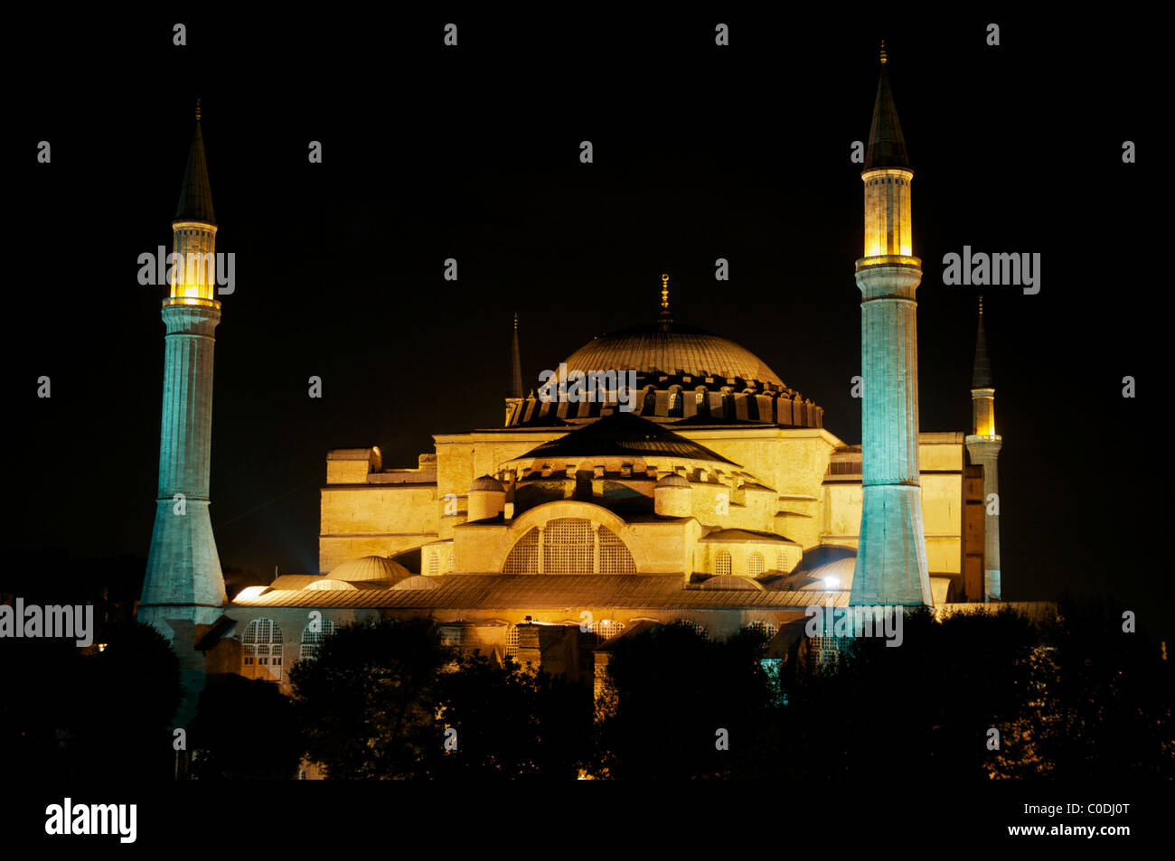 Hagia Sofia Mosque, Istanbul, Turkey at night Stock Photo - Alamy
