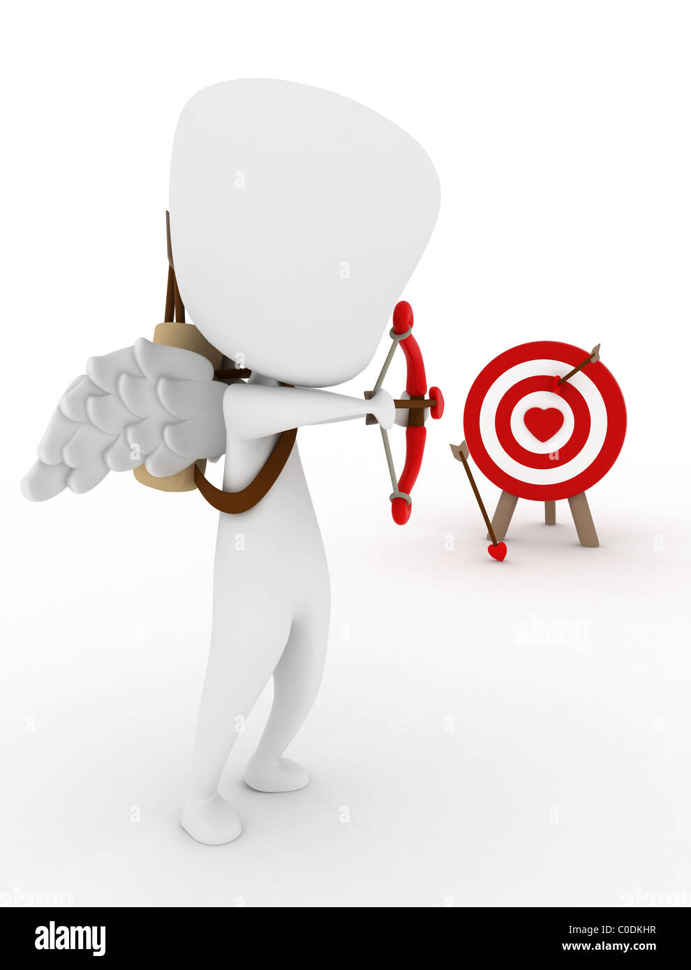 3D Illustration of a Cupid Target Shooting Stock Photo - Alamy