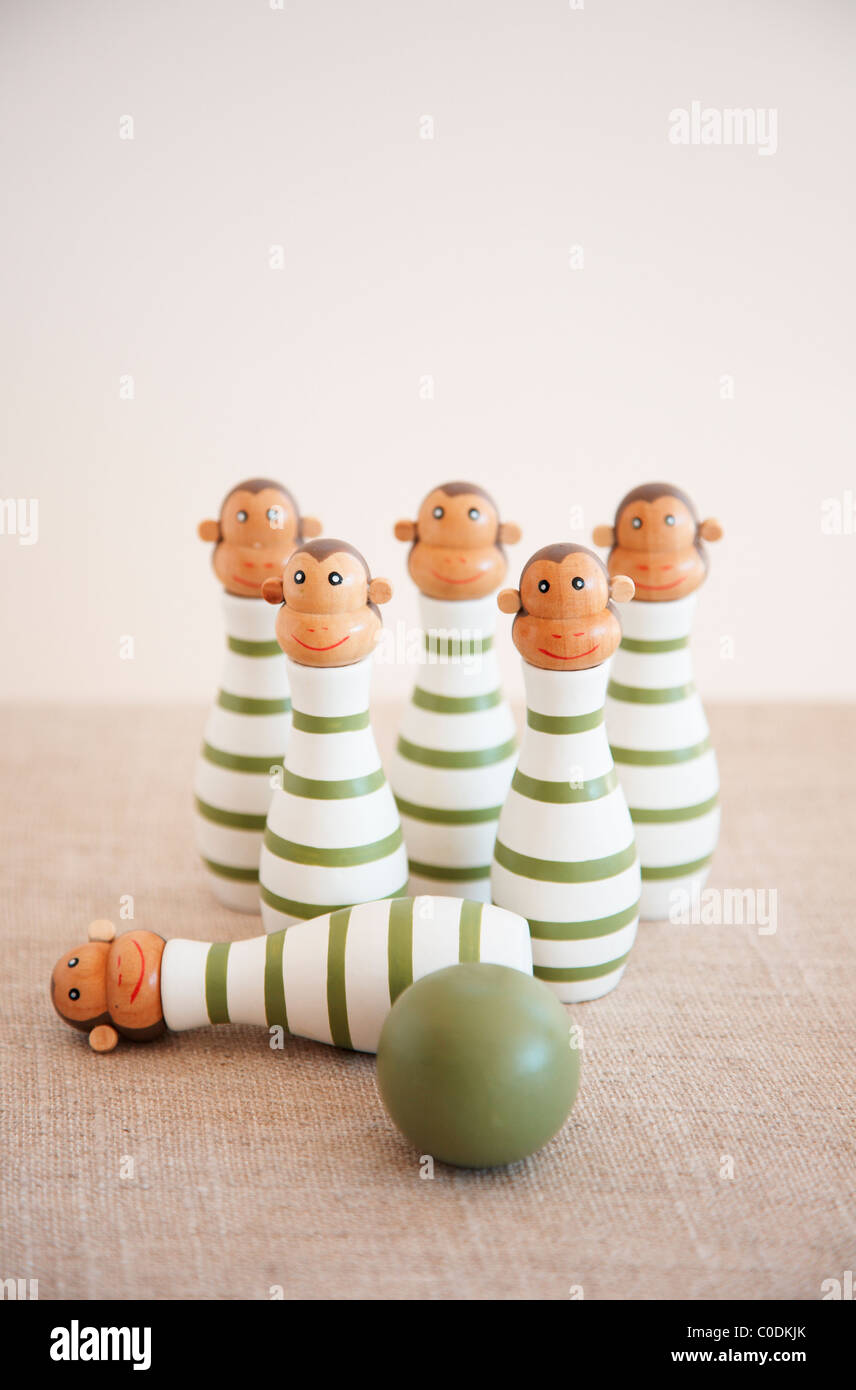 Toy bowling set Stock Photo - Alamy