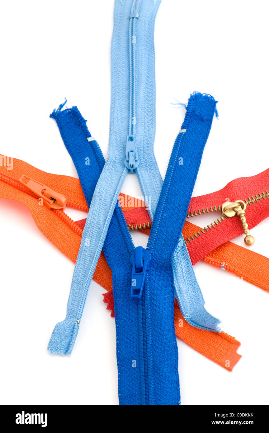 object on white - sewing zipper close up Stock Photo - Alamy