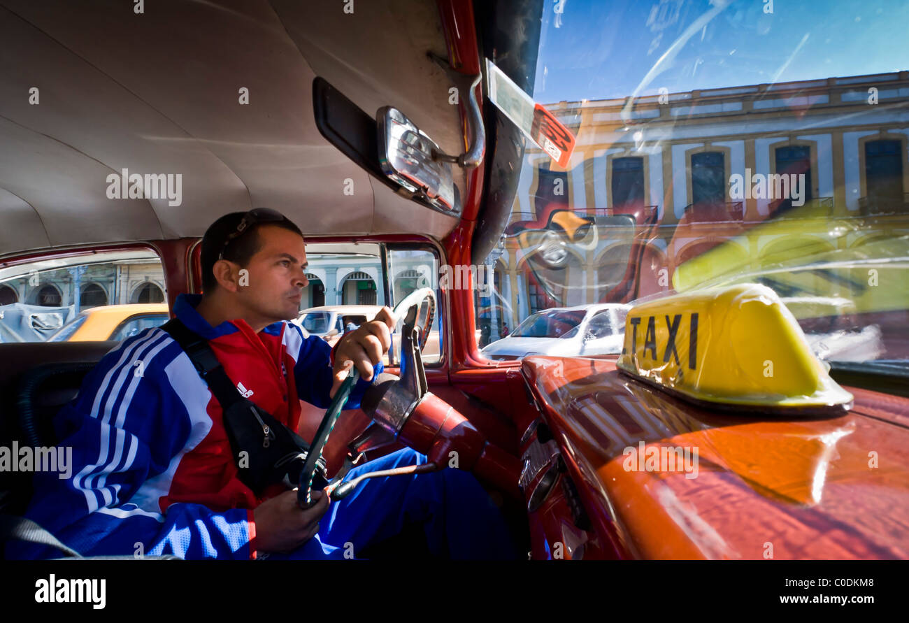 Taxi driver cab interior Havana Cuba Stock Photo - Alamy