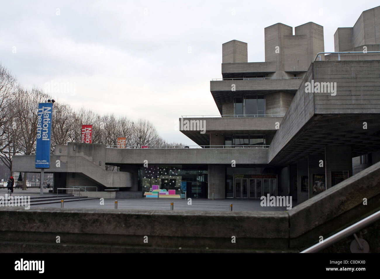 A view of The National Theatre situated on the embankment of The River ...