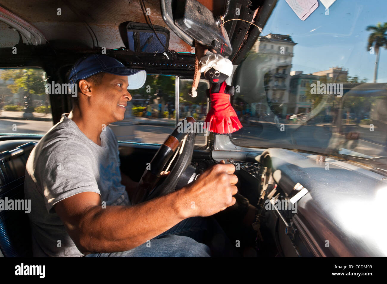 Taxi driver cab interior Havana Cuba Stock Photo - Alamy