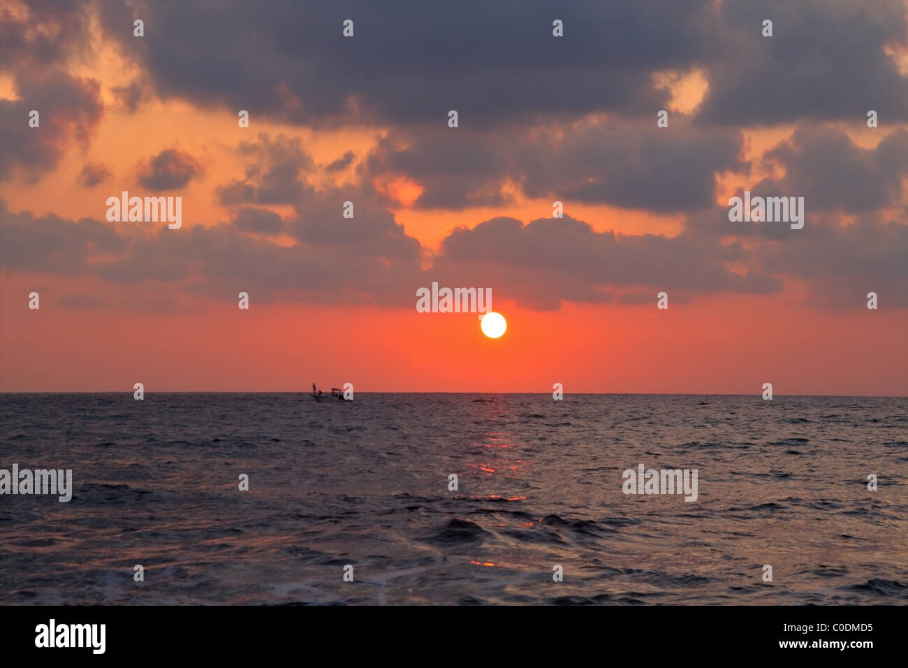 Magnificent sunset on Mediterranean sea Stock Photo - Alamy