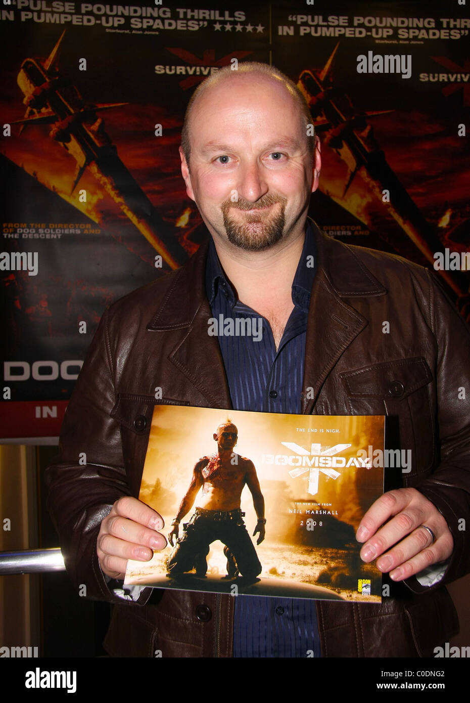 Neil Marshall Attends the Premiere of Doomsday, held at the Odeon West ...