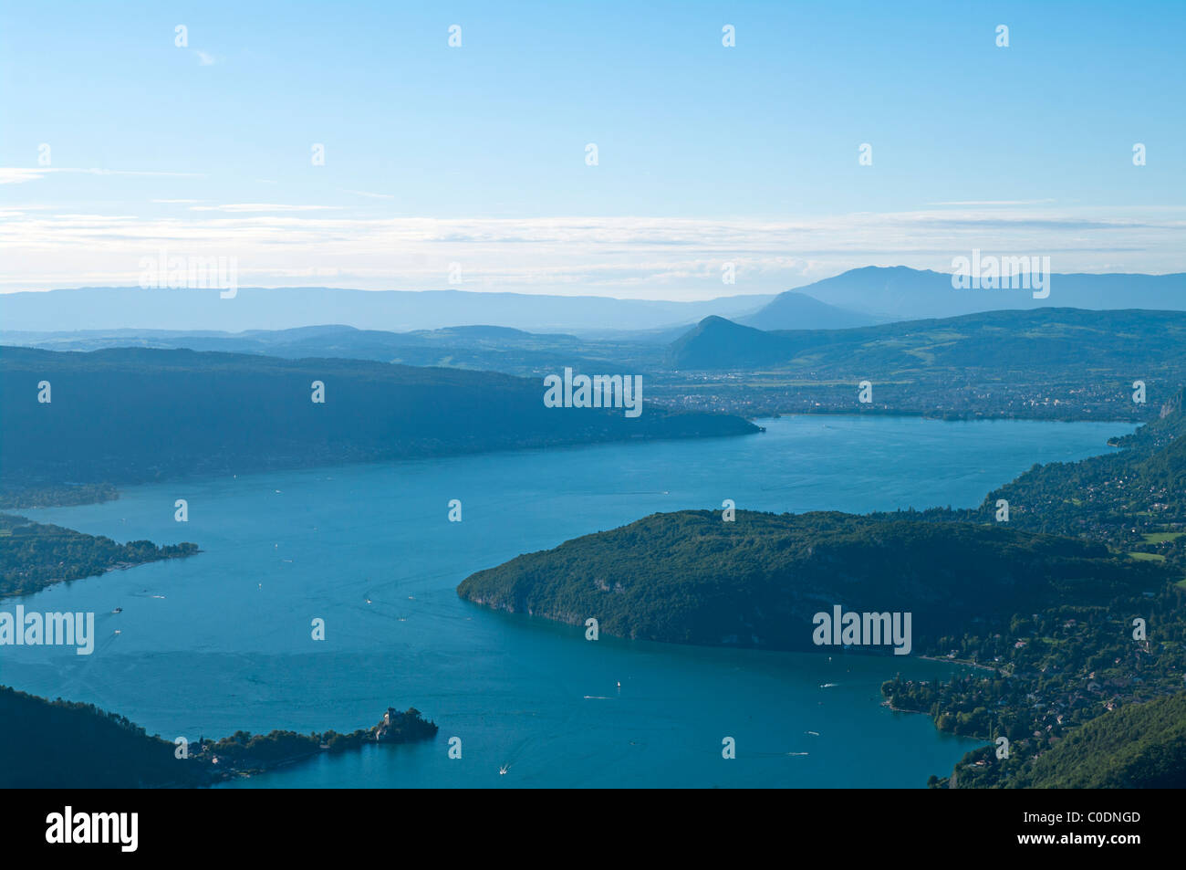 Lake Annecy from Col de la Forclaz Stock Photo - Alamy
