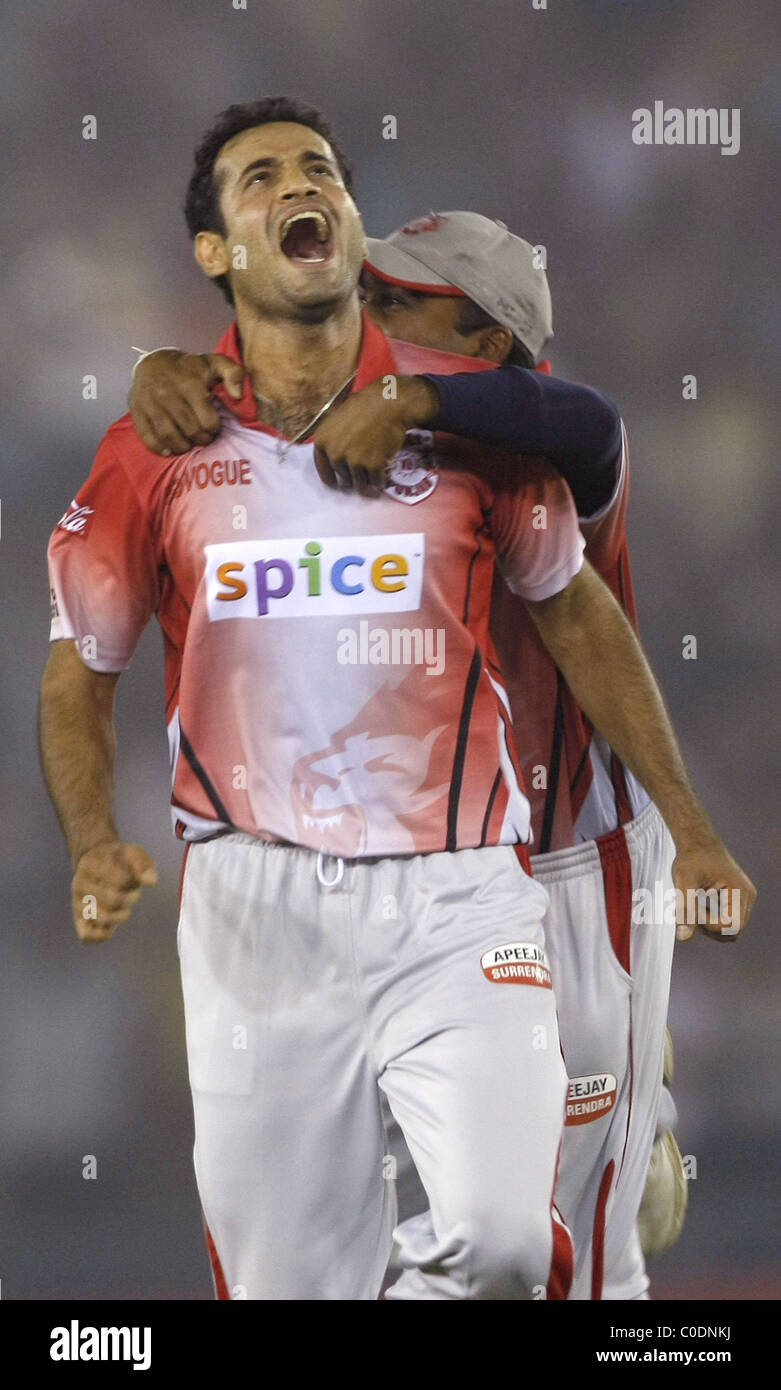 Irfan Pathan DLF IPL cricket match between Kolkata Knight Riders and ...