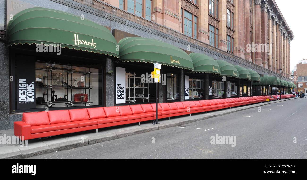 The worlds longest sofa is presented at Harrods as part of their their ...